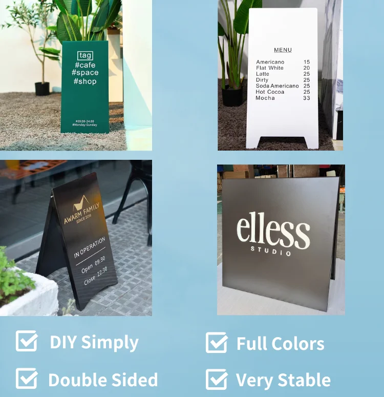 Kexian Custom Stainless Steel A Frame Sign - Durable & Versatile