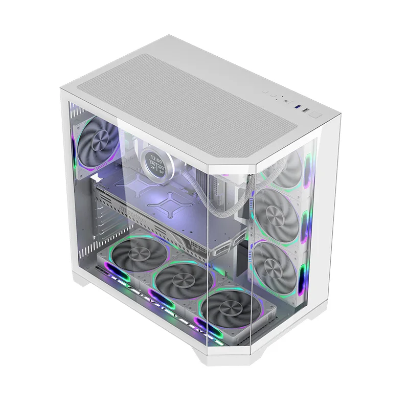 New Gaming Pc Case Modern Aesthetic Chassis Full Tower Tempered Glass ...