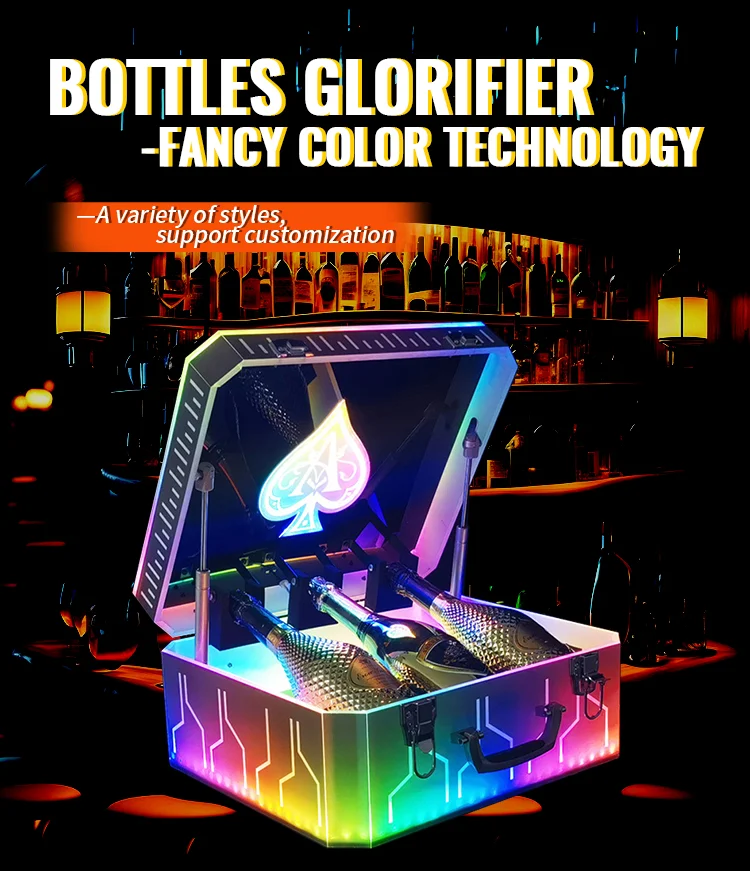 Customized Plastic Lighting Bottle Base Holder Bottle Display Led ...