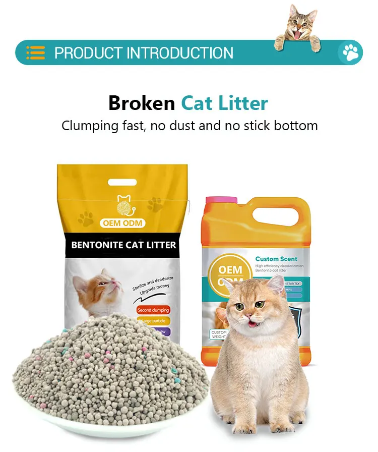 Crush Activated Broken Cat Litter Factory Bulk Flushable Clumping ...