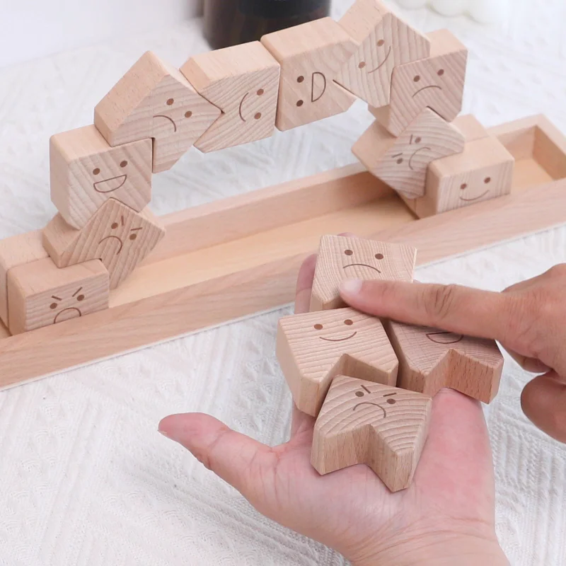 Wooden Stacking Blocks Wooden Blocks Balancing Game Beech Wooden ...
