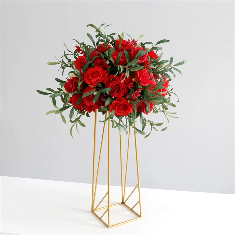 Lfb2330-4 Customized Red Rose Flower Ball Wedding Centerpieces Table ...