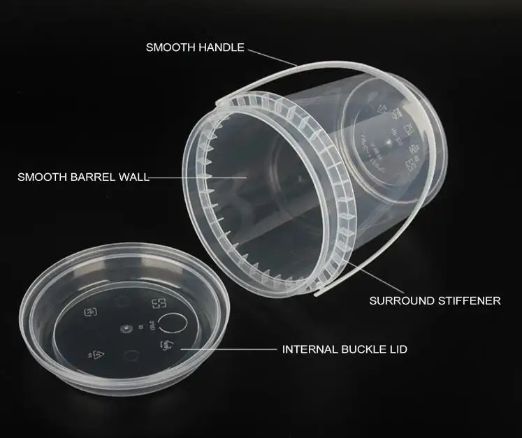 HOT Sale Boba Bucket Disposable 1000ml 32oz Plastic PP Cups