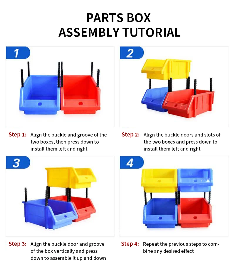 Stackable Spare Parts Storage Boxes - Efficient & Durable