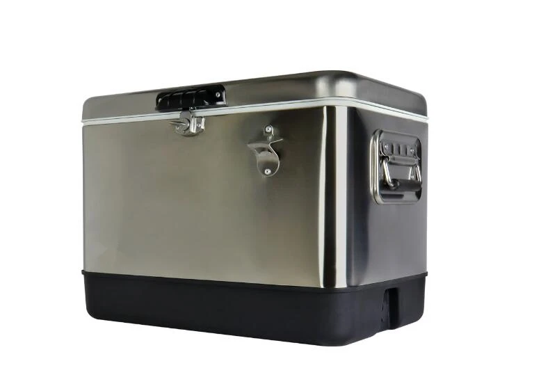 Accept Customized High Quality 51l Stainless Steel Ice Box Metal Cooler ...