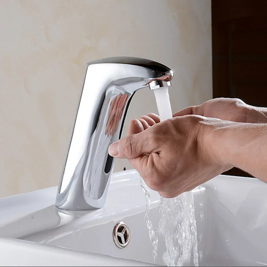 Modern and Sleek Sensor Faucet with Infrared Technology for Hands-Free ...