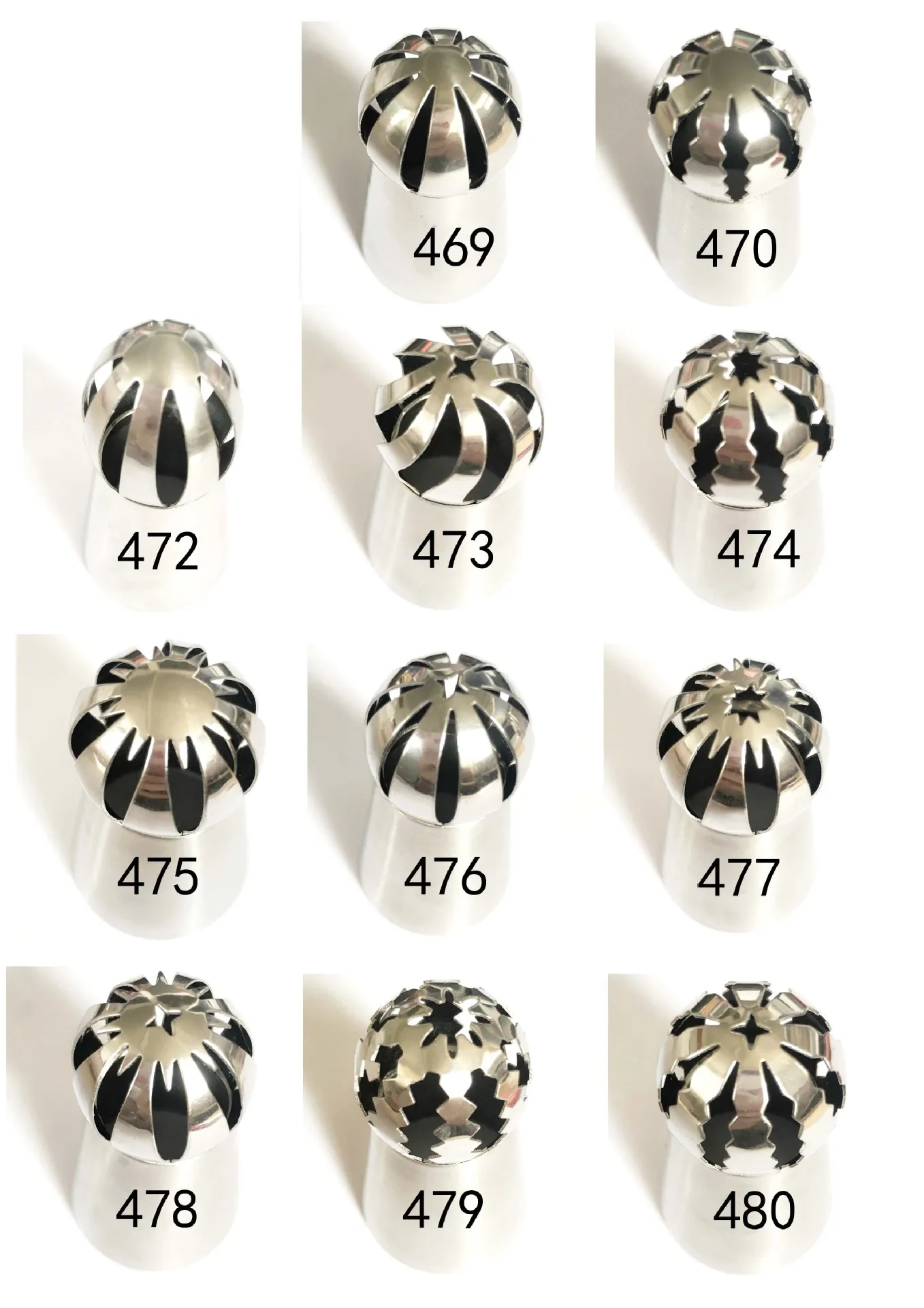 Russian Piping Ball Tips with 3 Colors Coupler Spherical Piping Nozzles ...