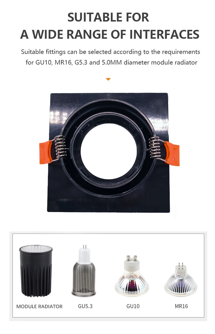 Embedded Downlight Fixture Embedded Spotlight Led Downlight Frame Downlight Pc Spotlight Housing ...