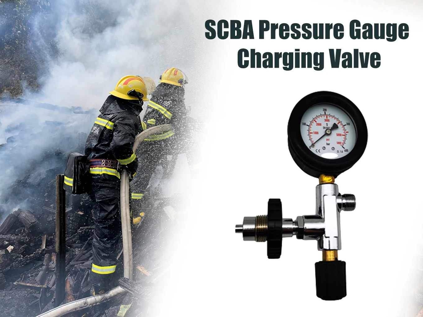 High Performance SCBA G5/8 Cylinder Pressure Gauge Switch