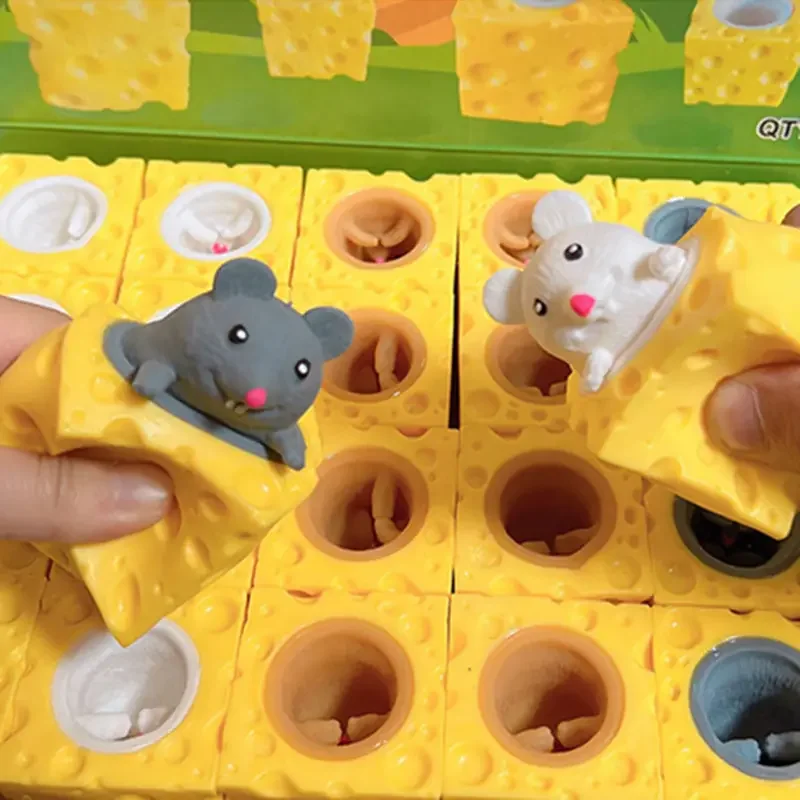 Squeeze Mouse Cheese Block - Stress Relief Fidget Toy