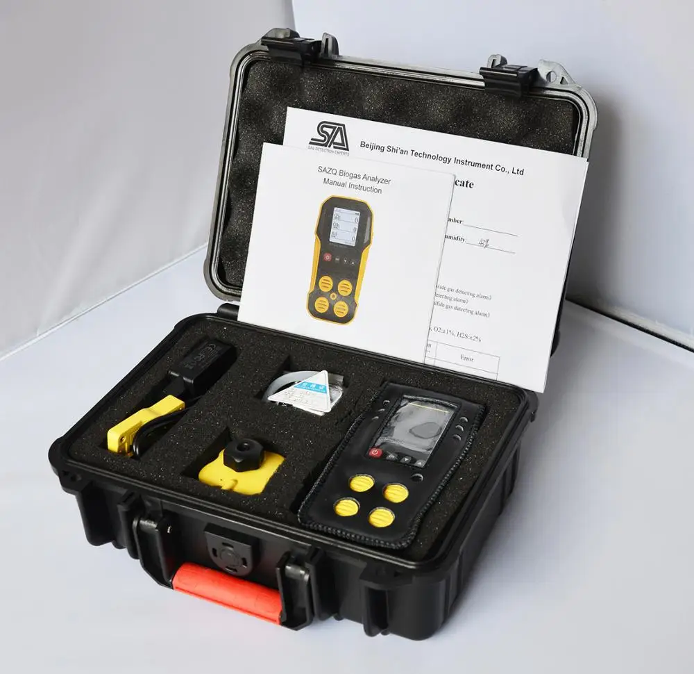 Portable Biogas Analyzer Ch4,Co2,H2s O2 Rechargeable Infrared Sensor Biogas Detector - Buy ...