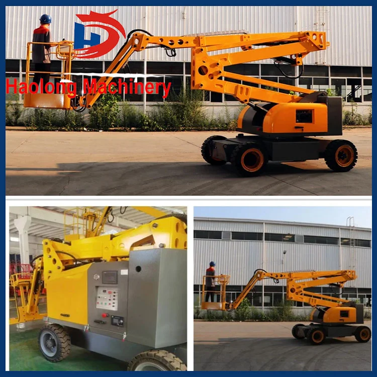 18m Mobile Folding Arm Curved Arm Lift Self Towing Articulated Arm Lift ...