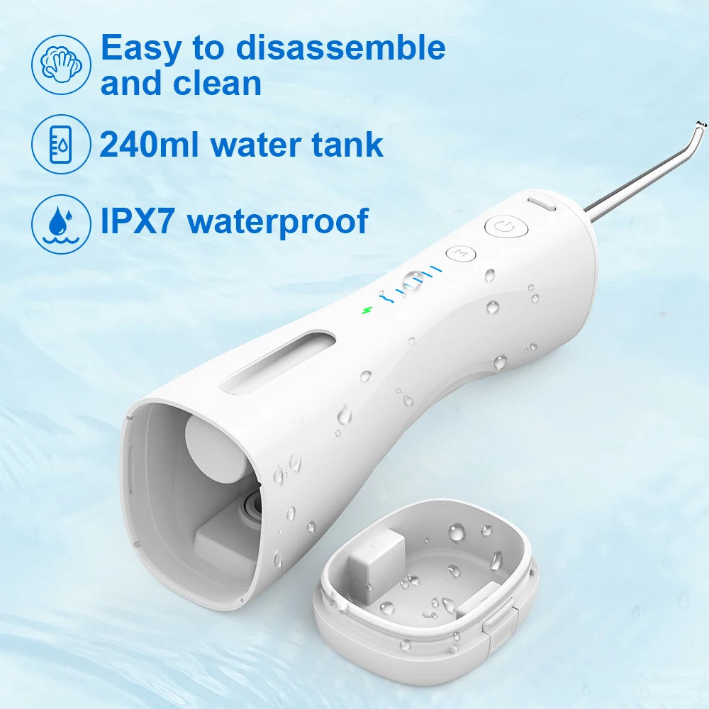 Logo Custom Wholesale 240ml Cordless Handheld Portable Water Flosser ...