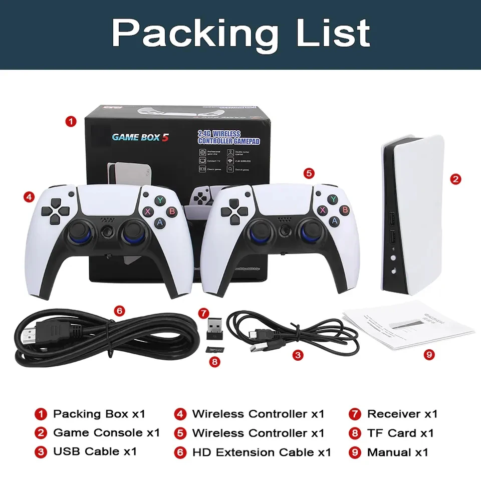 Game Box 5 - 4K Gaming Console with 30000 Games for PSP/PS1