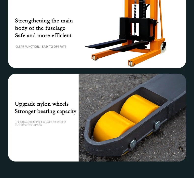 3 Tons Forklift Hydraulic Stacker 1000kg 2000kg 30000kg Capacity ...