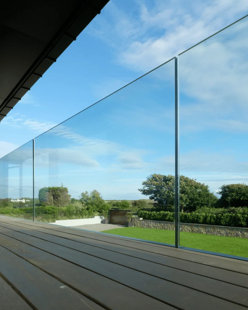 Stainless Steel Aluminum Glass Railing Frameless for U Channel - SANSENG