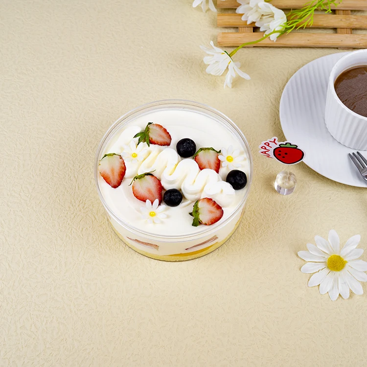 PS Square Tiramisu Cake - Transparent Storage Containers