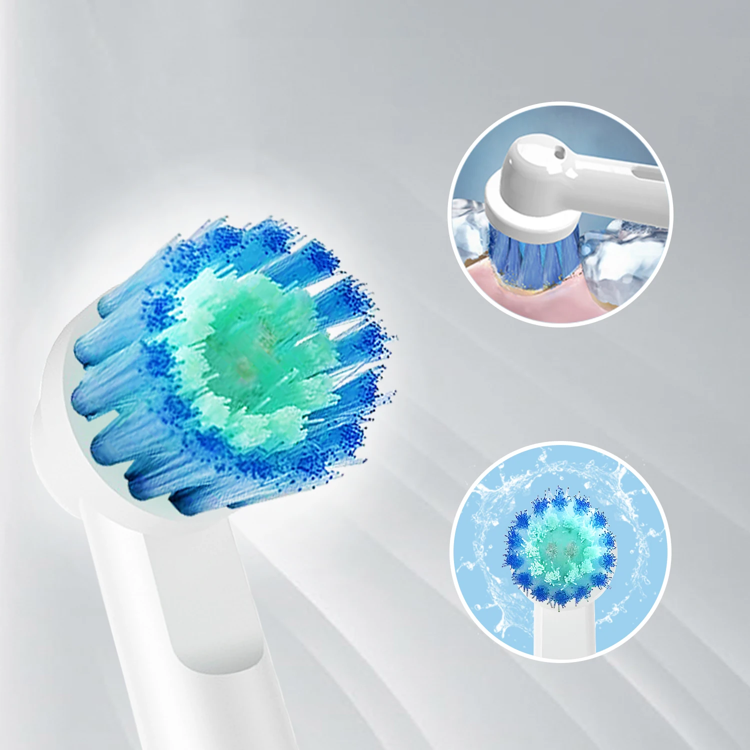 Black Color Electric Toothbrush Accessories Replacement Rotary ...