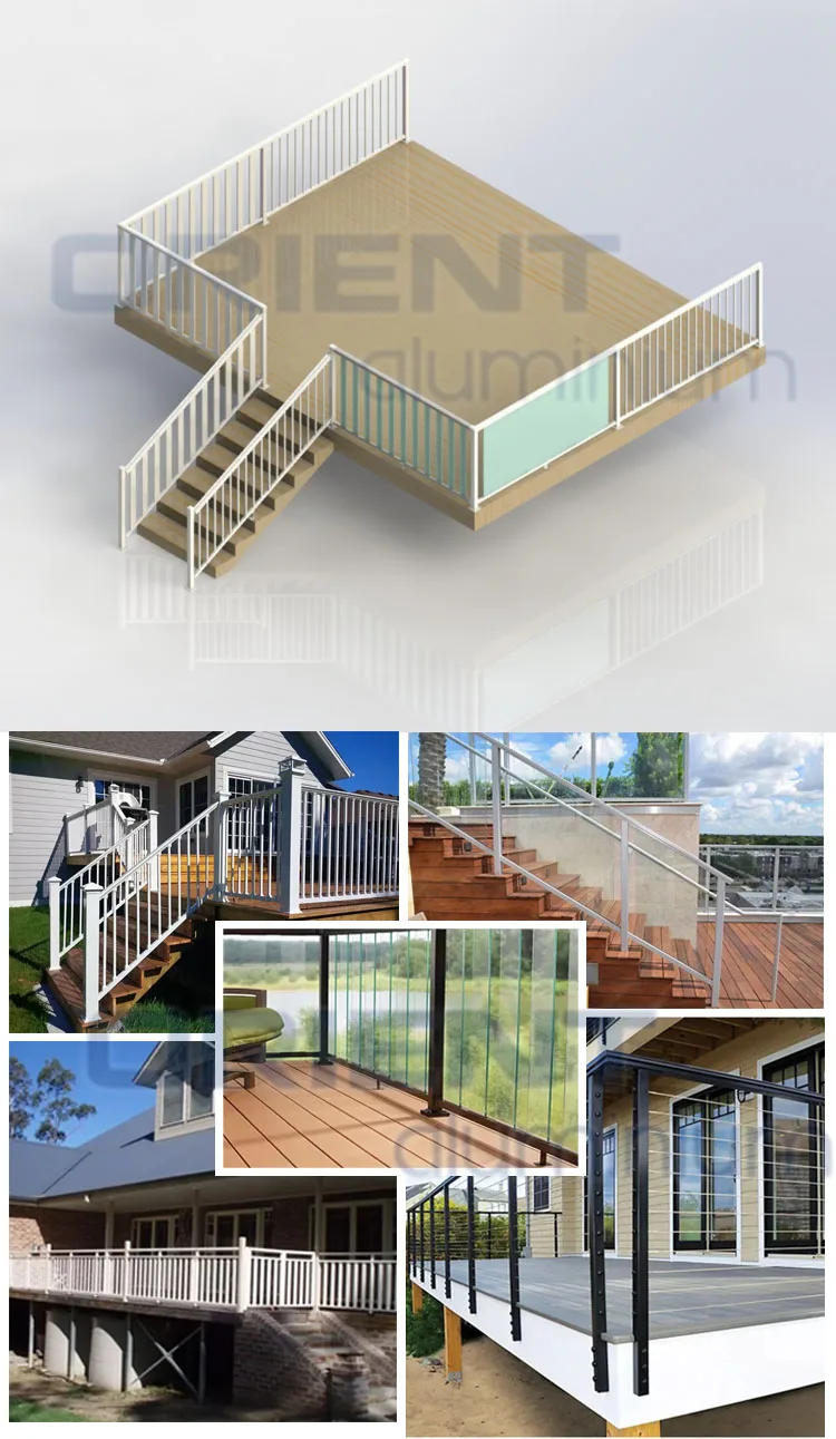 Outdoor Aluminium Balcony Railing Modern Stair Railing Manufacturer ...
