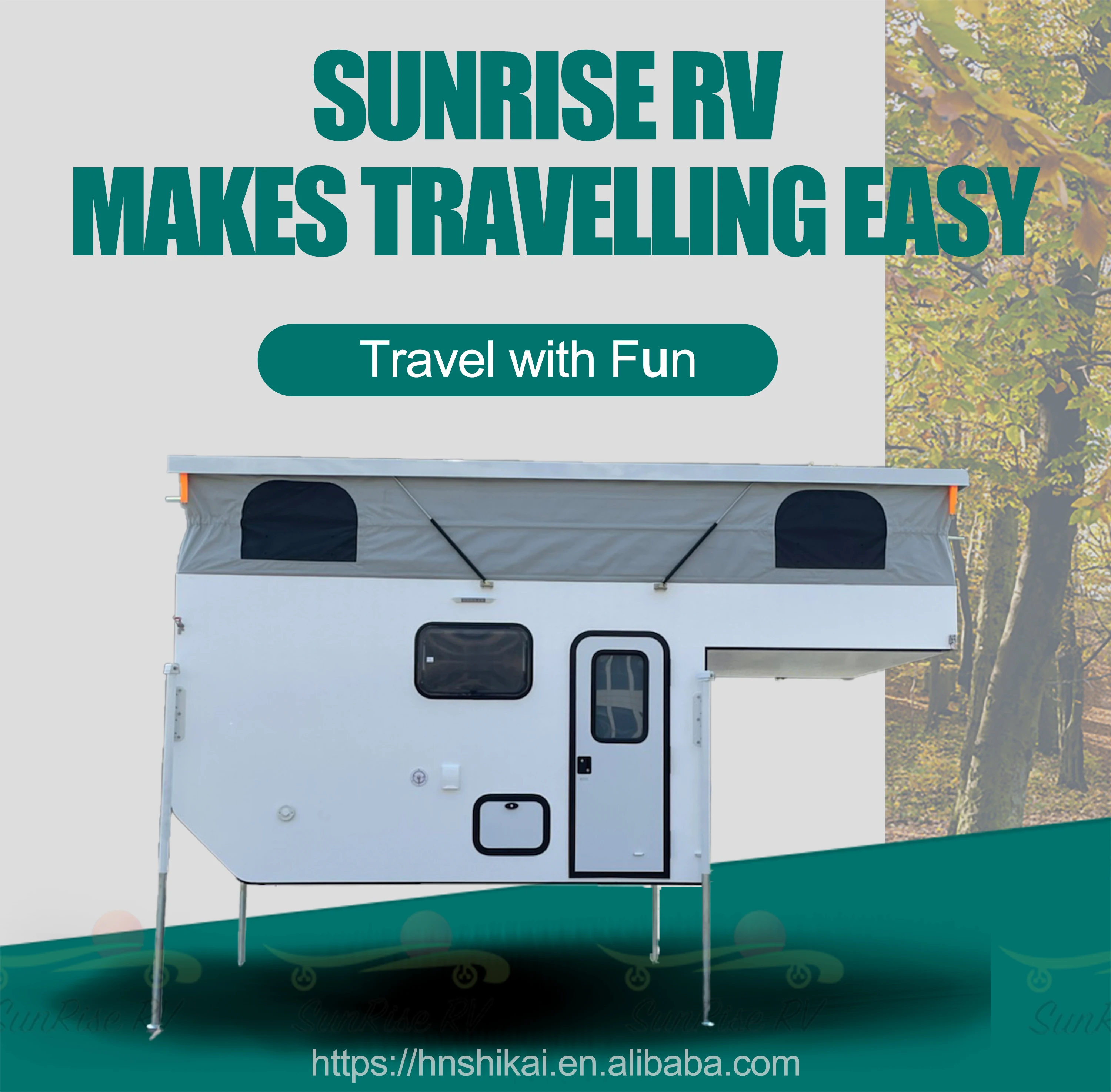 Sunrise Rv Compact Off-grid 4x4 Overland Truck Camper Pickup Caravan ...
