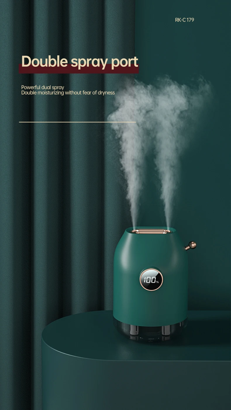 Portable 500ml Mini Double Spray Design H2o Spray Mist Humidifier Aroma ...