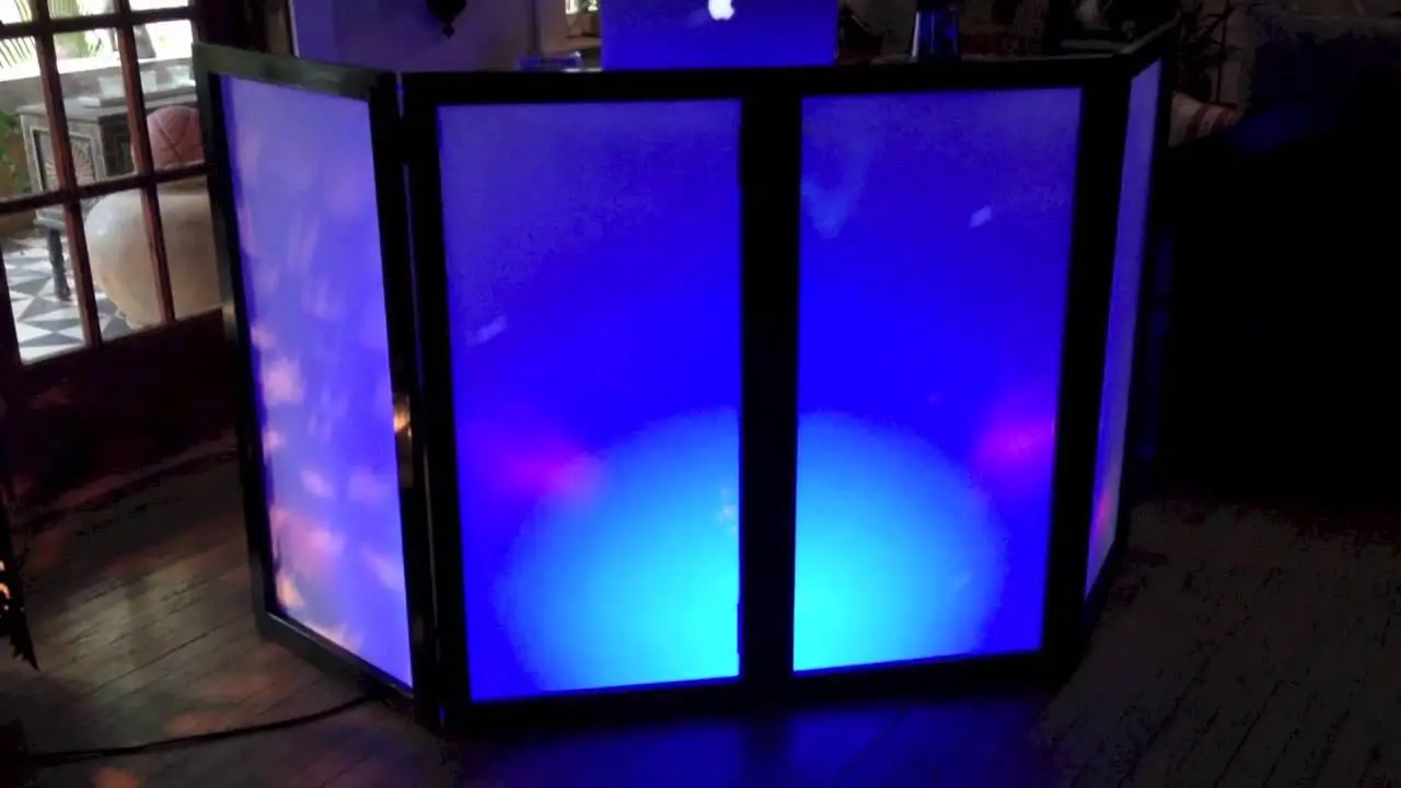 DJ Booth - Durable Metal Frame Event Facade White/black Scrim