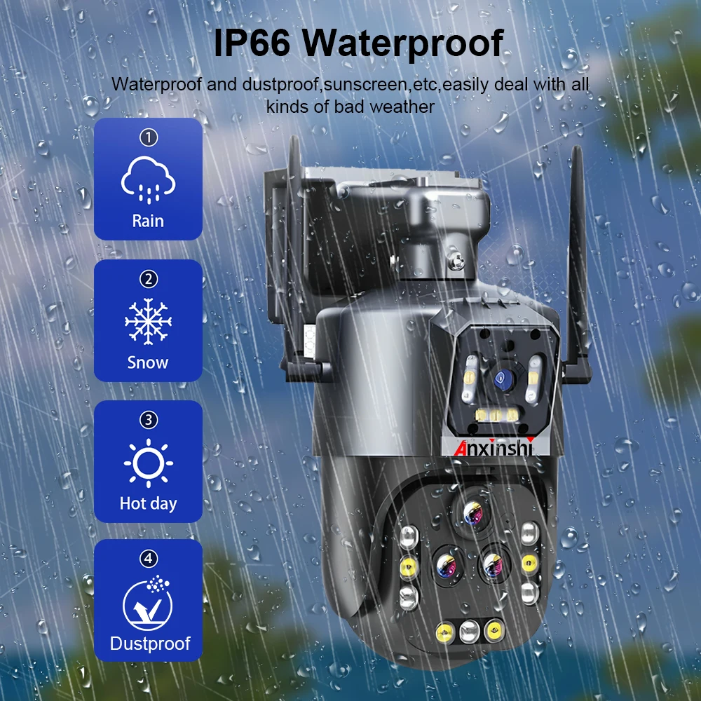 16MP Human Tracking Dual Lens WiFi PTZ Network Camera with Free Horns ...