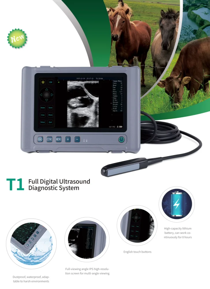 Farm Use Veterinary Scanner Echography Ultrasound Vet Sonar T1 Handheld ...