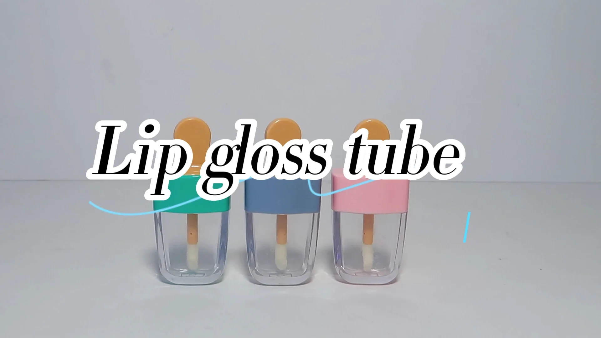 Ice Cream Shaped Plastic Lip Gloss Tube Cosmetic Custom Mini Lipstick ...