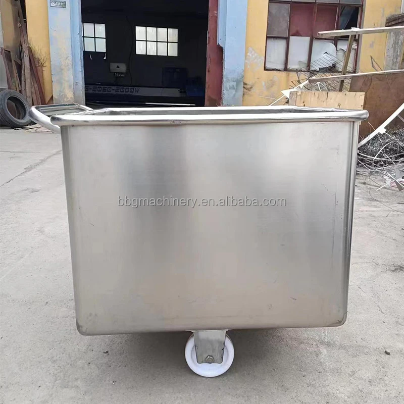 Stainless Steel Lifting Fish Fruit Vegetables Trolley Cart Buggy Meat ...