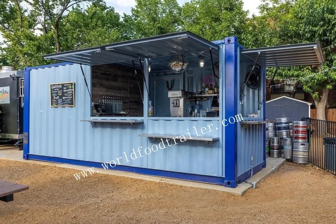 20ft Container House Kitchen Bar For Bbq Burger Kings Simple Container ...