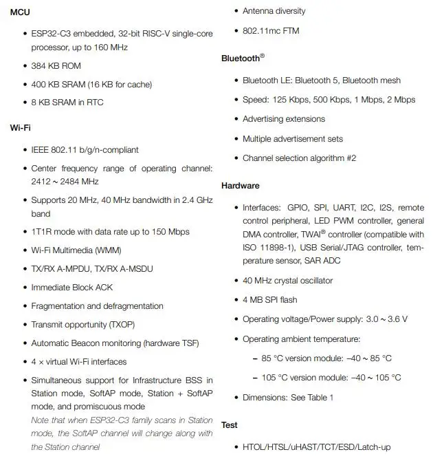 Esp32 C3 Wroom 02 N4 Esp32 C3 Wroom Esp32 C3 Supermini Wifi Wireless Iot Device Module Board Kit