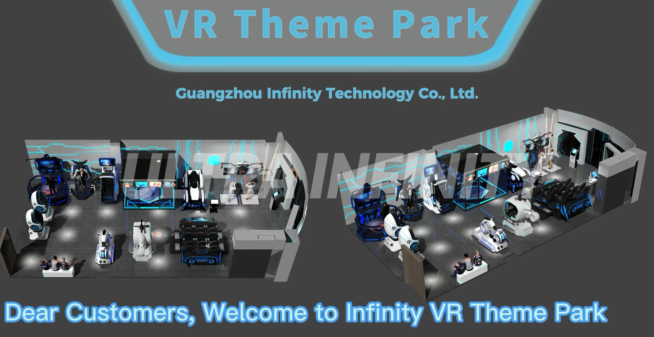 New Commercial Idea Theme Park Vr Machine 10-100 Square Meter Design Vr Amusement Virtual ...