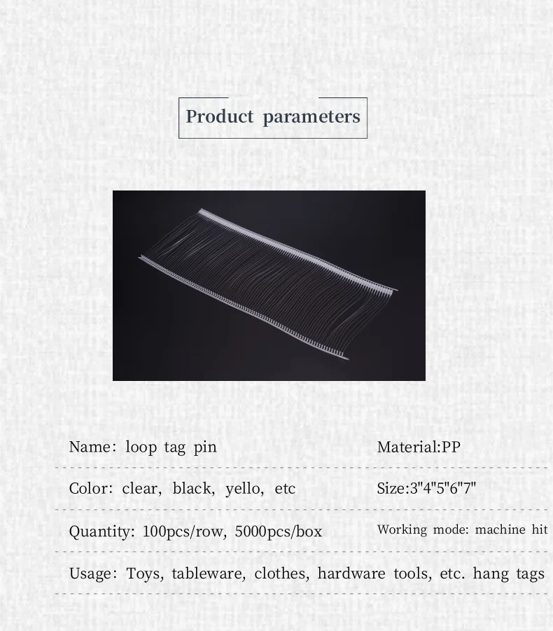 Booster Oem Loop Lock Tag Pin Pp Colorful 3- 7 Inches Plastic Lock Pin ...