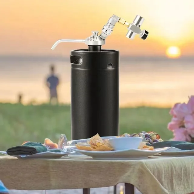 Mini Keg Spear Beer Growler Push Button Tap Dispenser System & Co2 ...