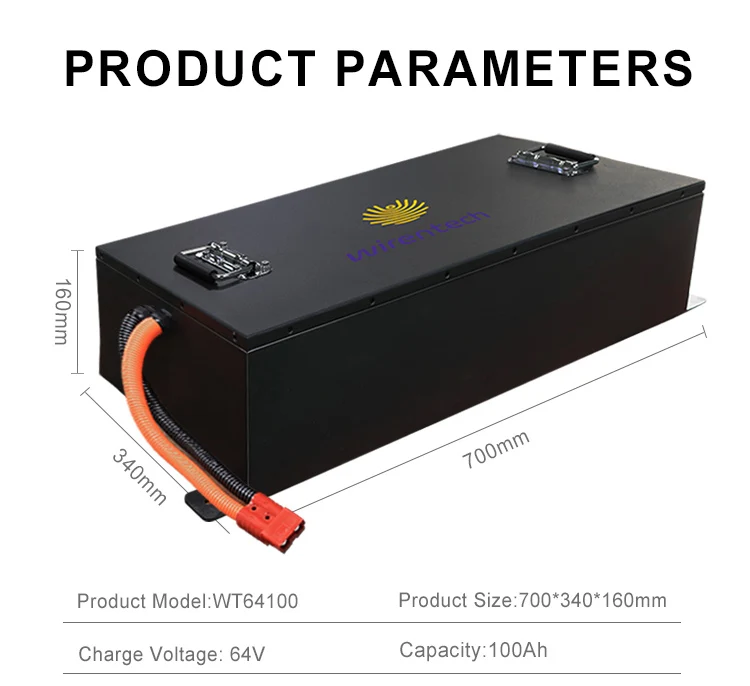 Wirentech 64-volt Lithium Golf Cart Battery 64v 100ah Lithium Battery ...