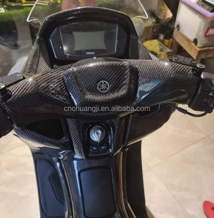 Nmax Handle Bar Cover Carbon Fiber Steering Wheel Decorative Garnish ...