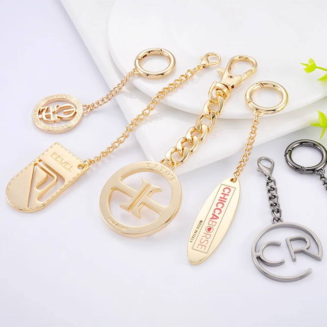 Custom Round Metal Logo Tag,Hanging Metal Name Tags Label With Diamond ...