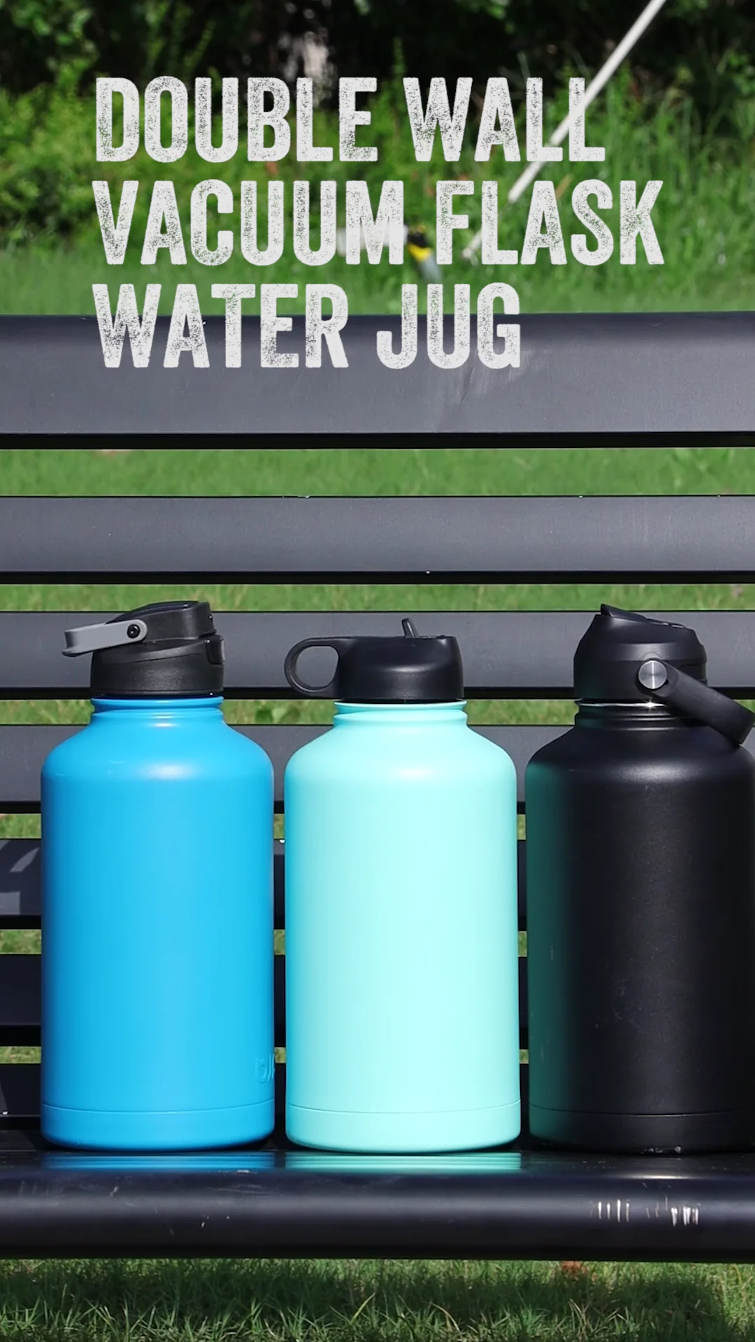 Custom 64oz/2l Half Gallon Sport Water Bottle With Bpa Free Straw ...