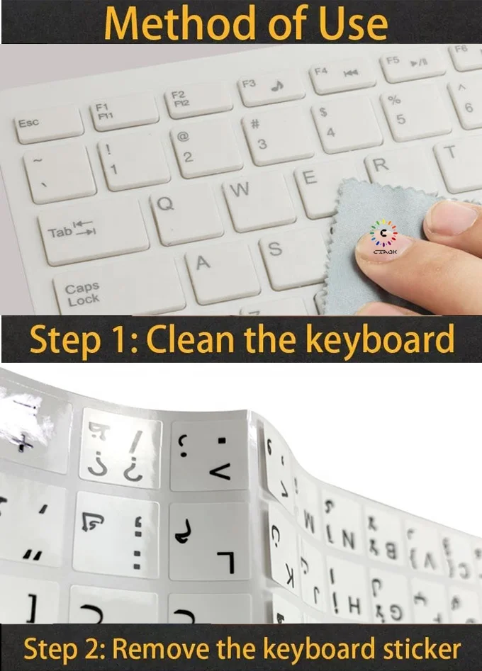 Wholesale Laptop Keyboard Stickers Labels Russian Arabic French Persian ...