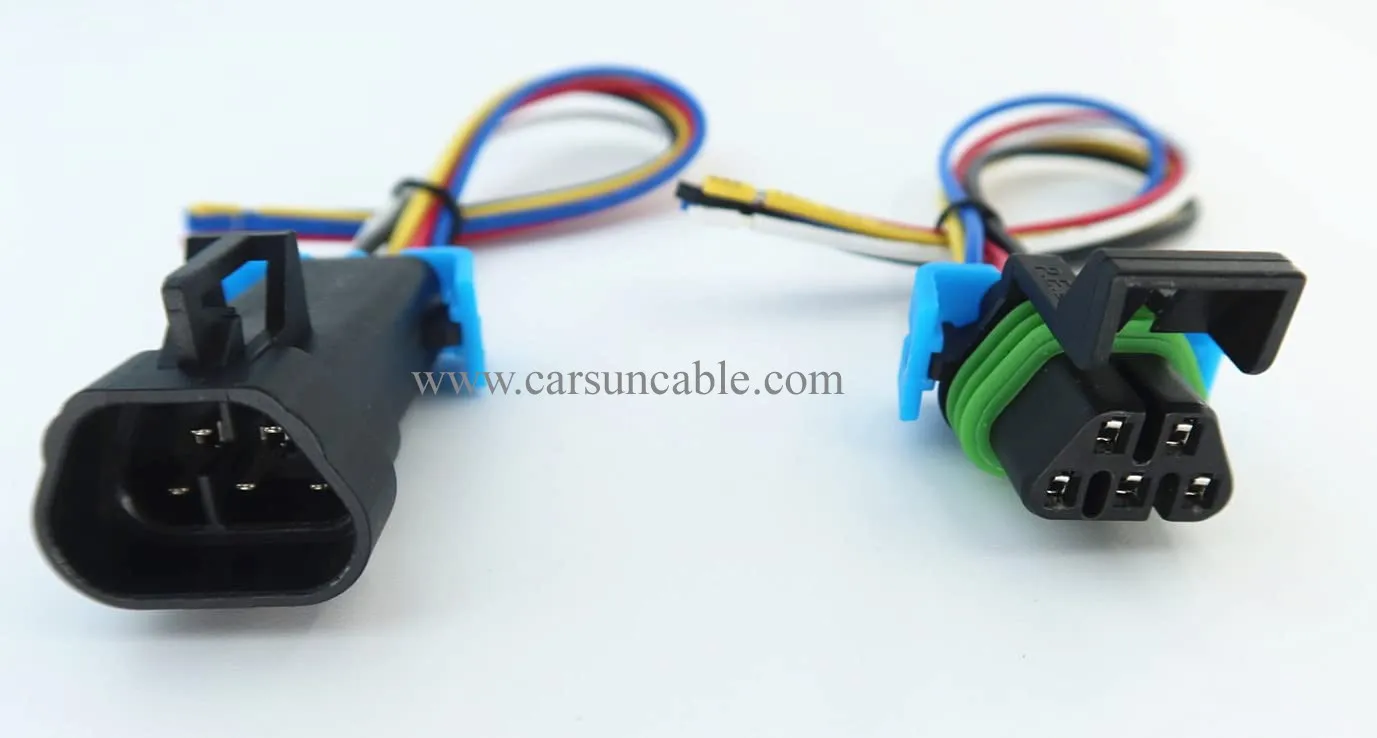 Male And Female Wire Harenss Pigtail Cable Sealed 5 Pin Headlight ...