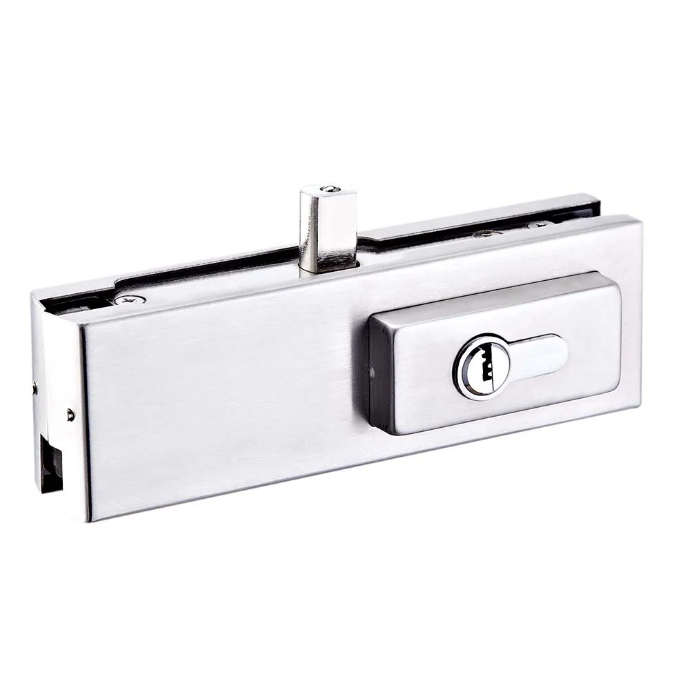 Glass Door Bottom Patch Fitting With Lock Toughened Glass Door Clamp ...