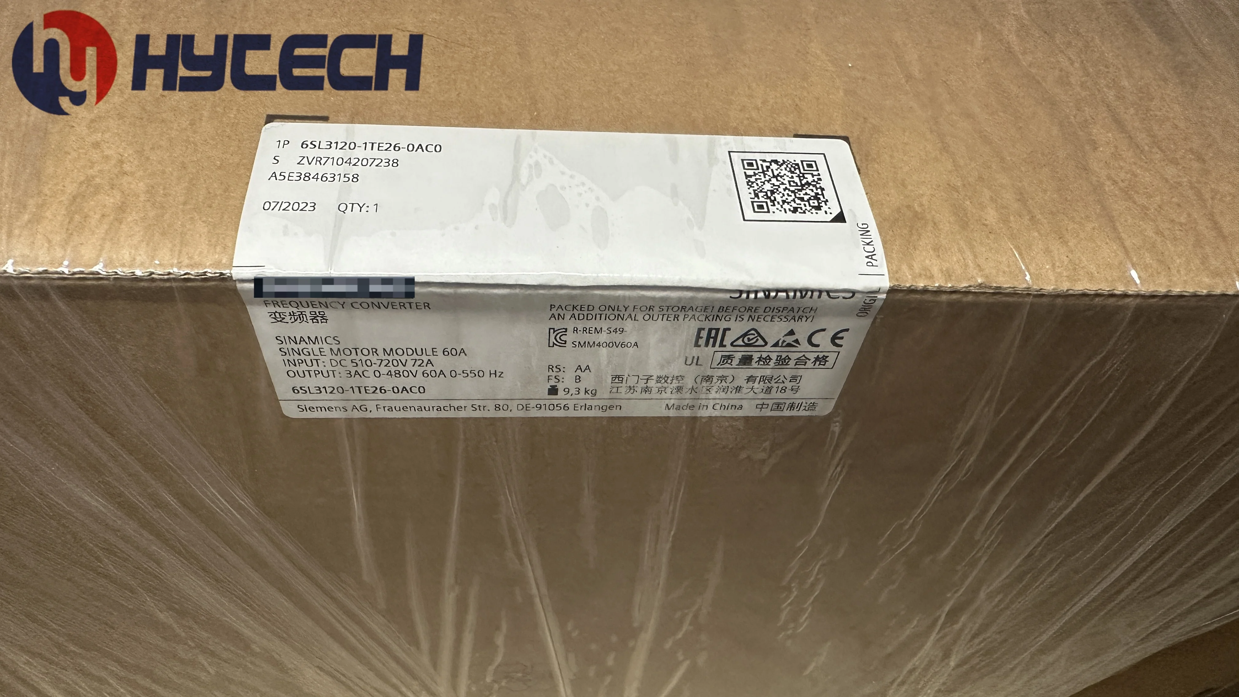 Original Siemens Inverter Single Motor Module 3ac 400v Sinamics S120 ...