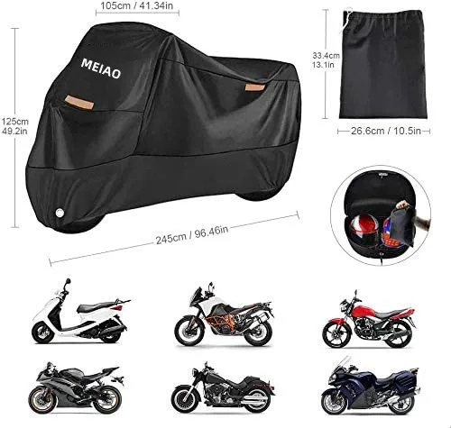 All Season Universal Waterproof Sun Motorbike Cover Protection ...