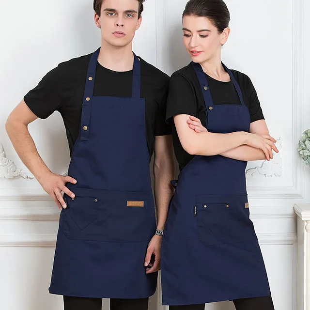 Custom Logo Apron Kitchen Canvas Restaurant Barista Bar Shop Cafes ...