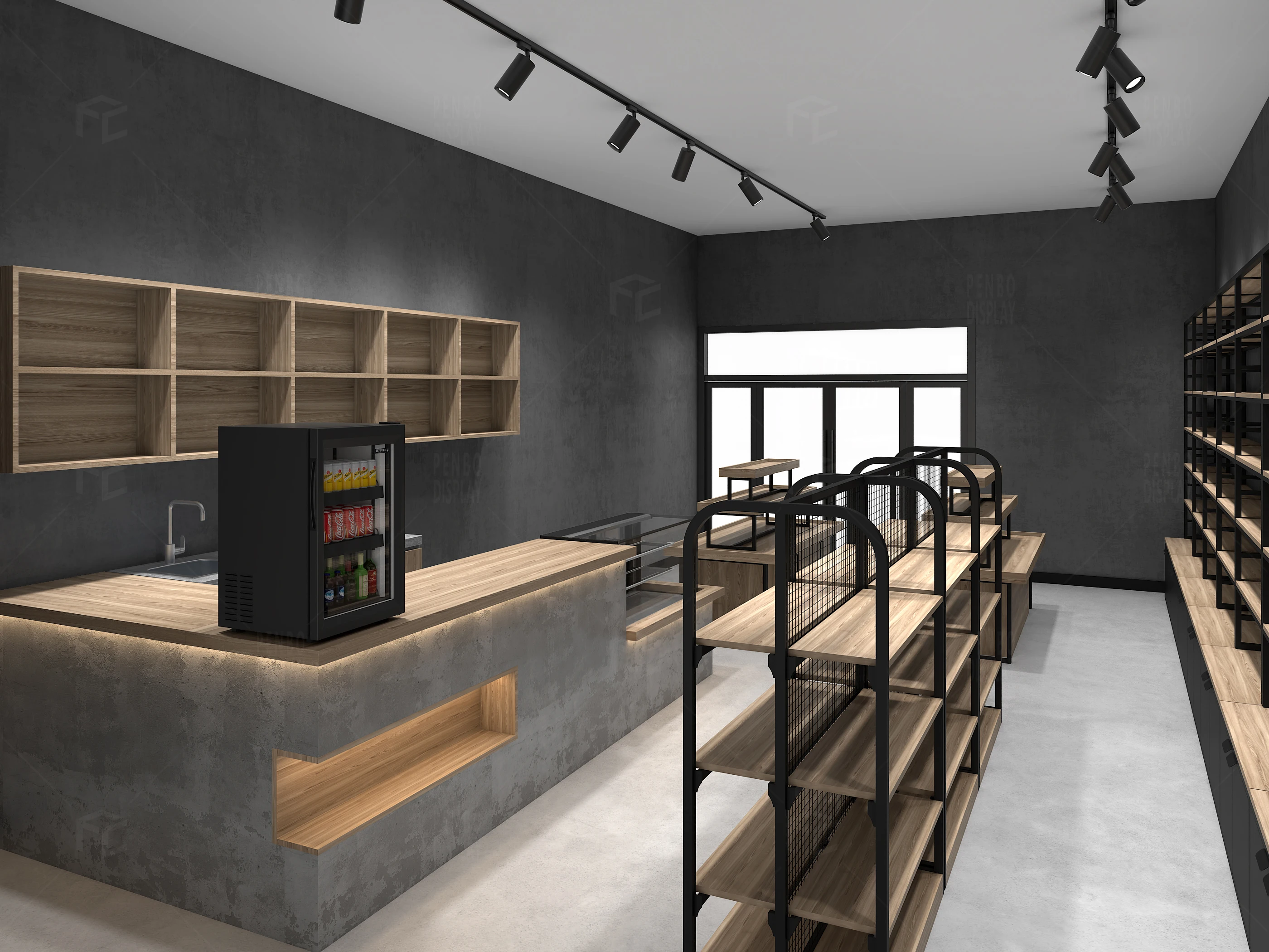 Modern Cafe Shop Bar Counter Coffee Shop Counter Fixtures for Coffee ...