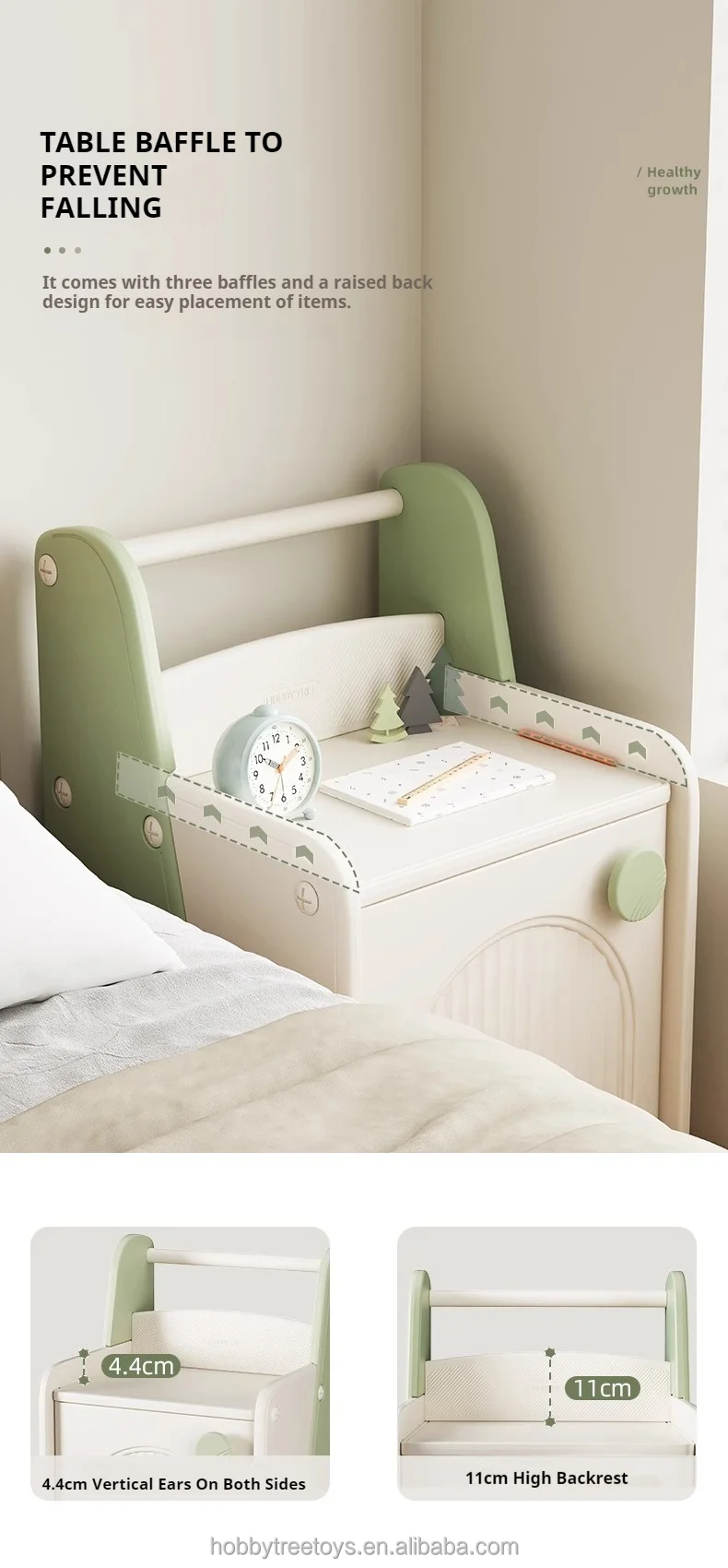 Hobbytree Baby Furniture Plastic Storage Cabinet With Bookshelf Bedside ...