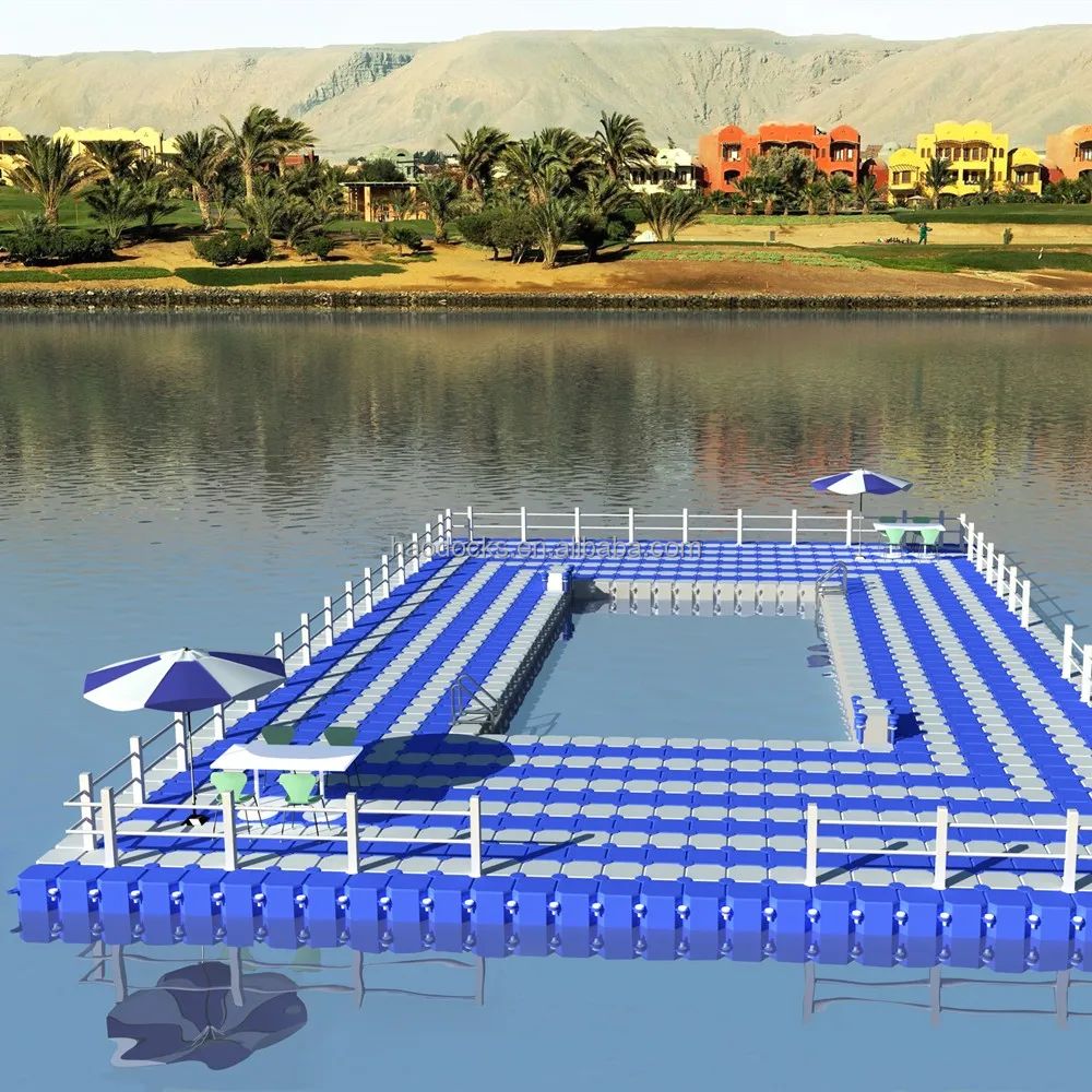 Plastic Modular Pontoon Swimming Platform with Pond| Alibaba.com