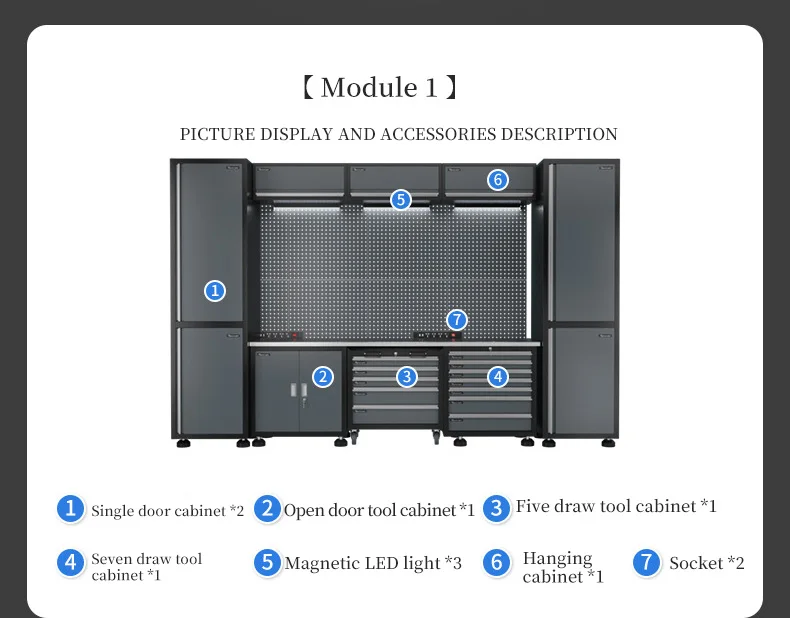 Mobile Tool Trolley Workbench Heavy Duty Steel Workshop Garage Storage ...