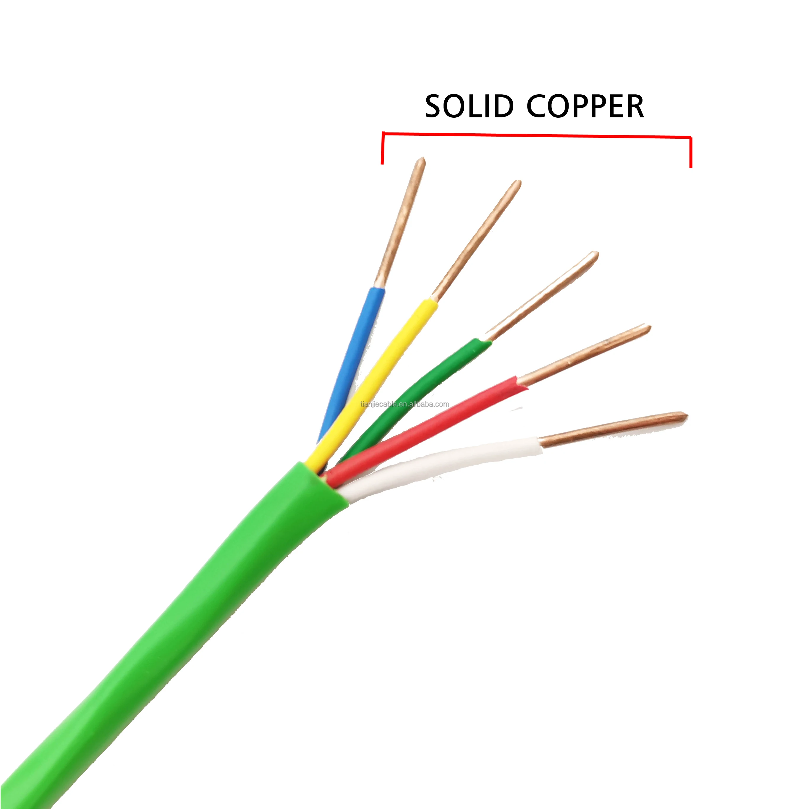 CSA type LVT Thermostat Wire Solid Copper 18 Gauge cable - 18/5 CORE ...